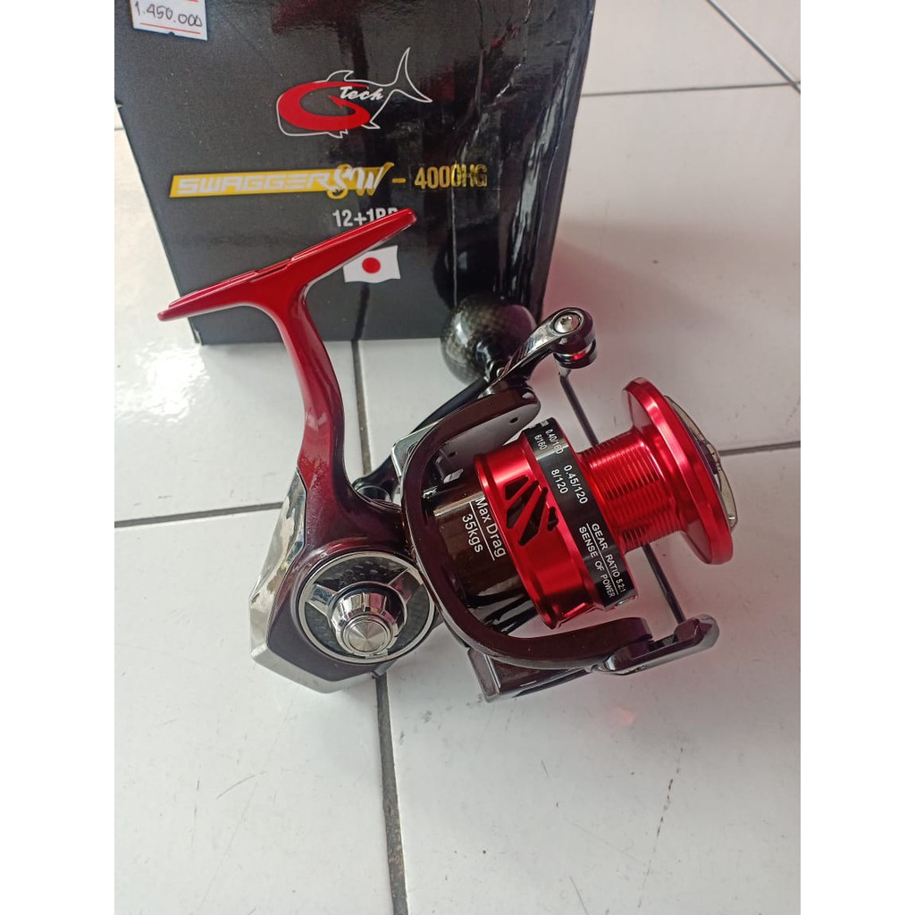 Jual Reel Pancing Gtech Swagger SW 4000PG 5000HG Power Handle Max Drag 35Kg Omah Pancing Shop ...