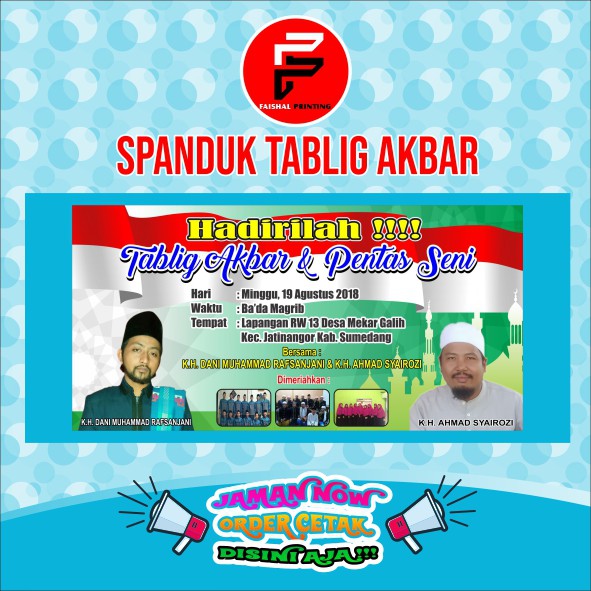 Jual banner Tablik akbar /spanduk tabligh akbar dan pentas seni ukuran ...