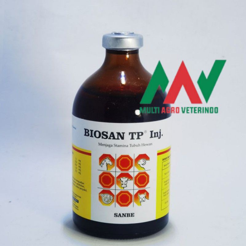 Jual BIOSAN TP Injeksi 100ml Stamina Daya Tahan Tubuh Hewan | Shopee ...