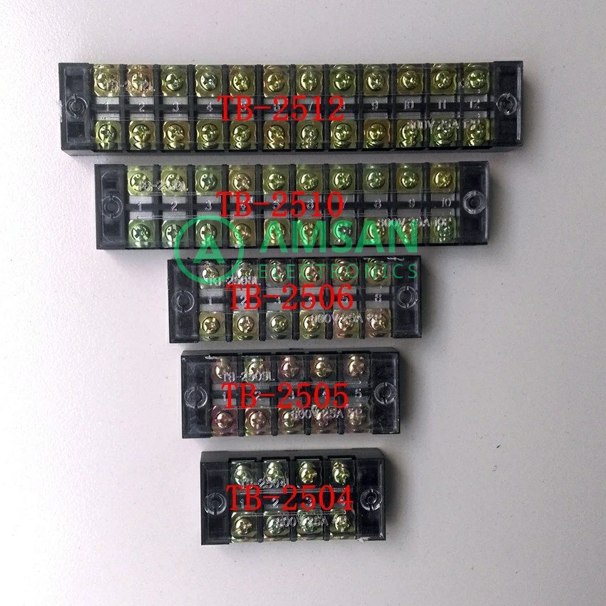 Jual Terminal Block 25A 4p 6p 10p 12p TB2504 TB2506 TB2510 TB2512 ...
