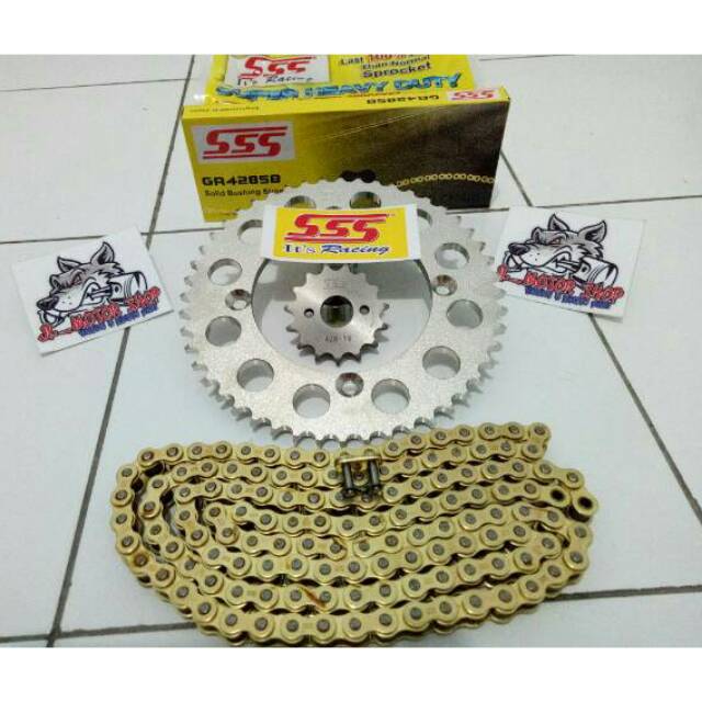 Jual Gearset SSS 428 Semua Motor Vixion Cb150 Cbr150 R15 Xabre Verza Tiger Megapro Sonic Ninja ...