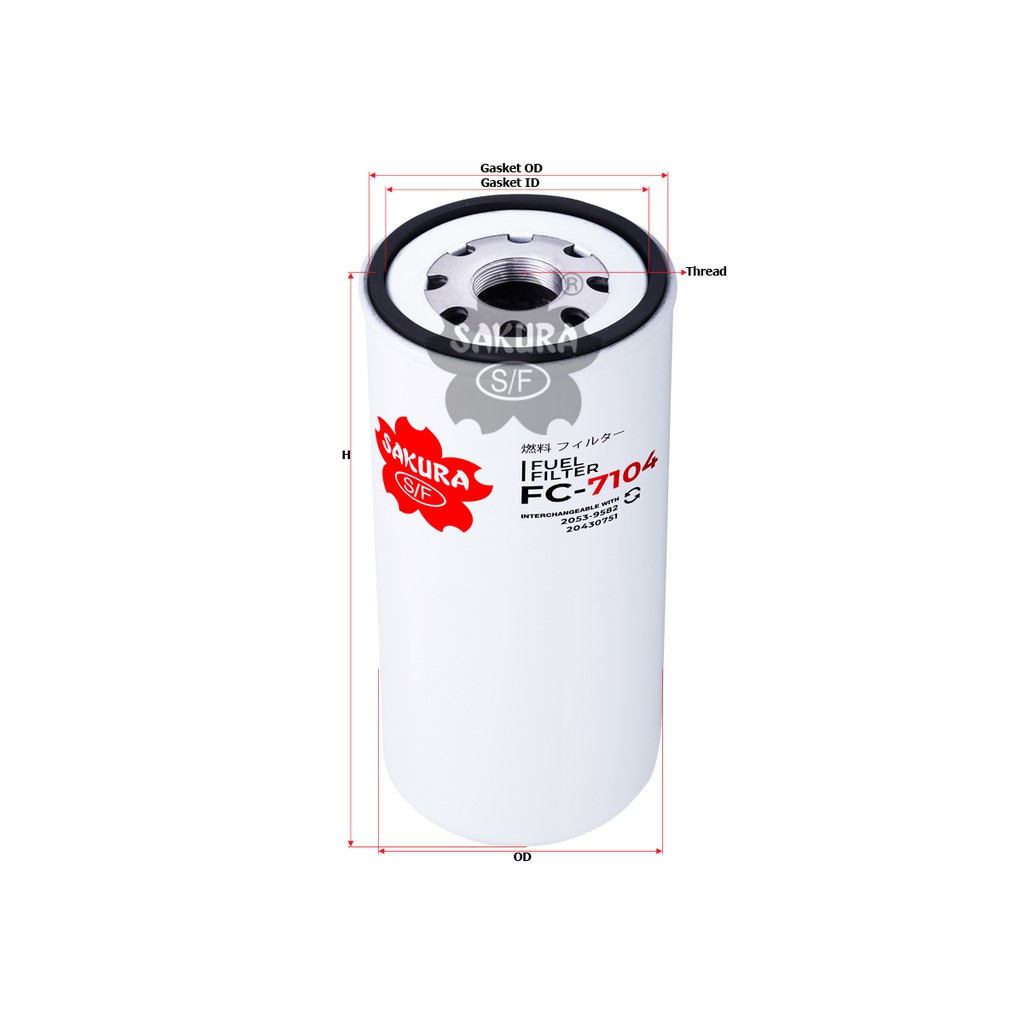 Jual Sakura Fuel Filter Solar FC-7104 Volvo EC460 BLC, Volvo A40E ...