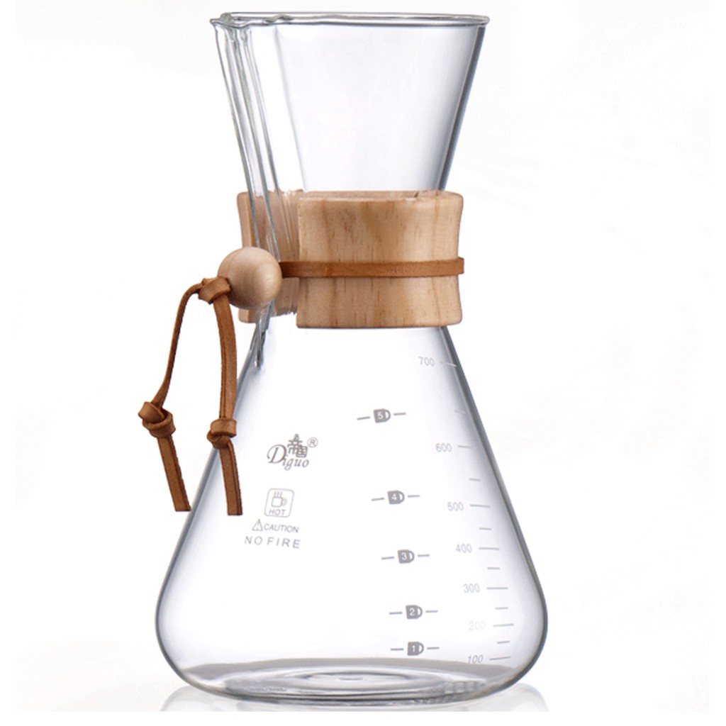 Jual Diguo V60 Glass Pour Over Chemex Coffee maker 700 ml DG-2015 ...