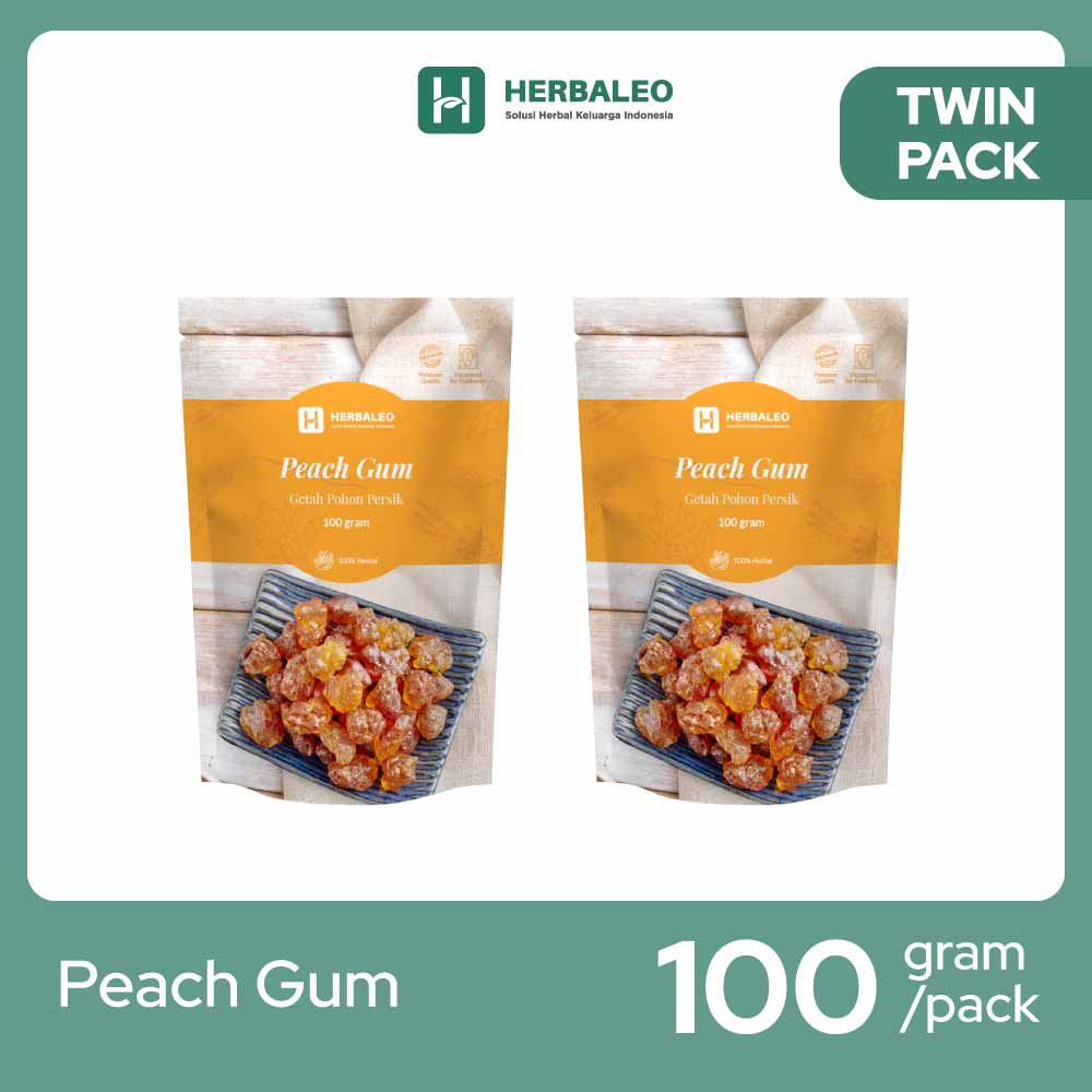 Jual Twinpack - Herbaleo Peach Gum 100 gram ( Getah Pohon Persik ...