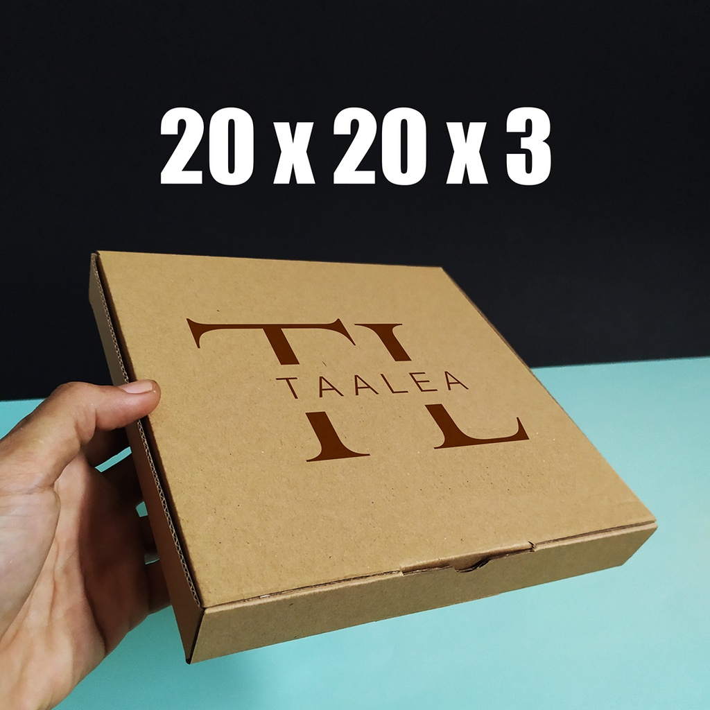 Jual CUSTOM SABLON LUSINAN BOX KARDUS 20X20X3 CM (BOX + SABLON ...