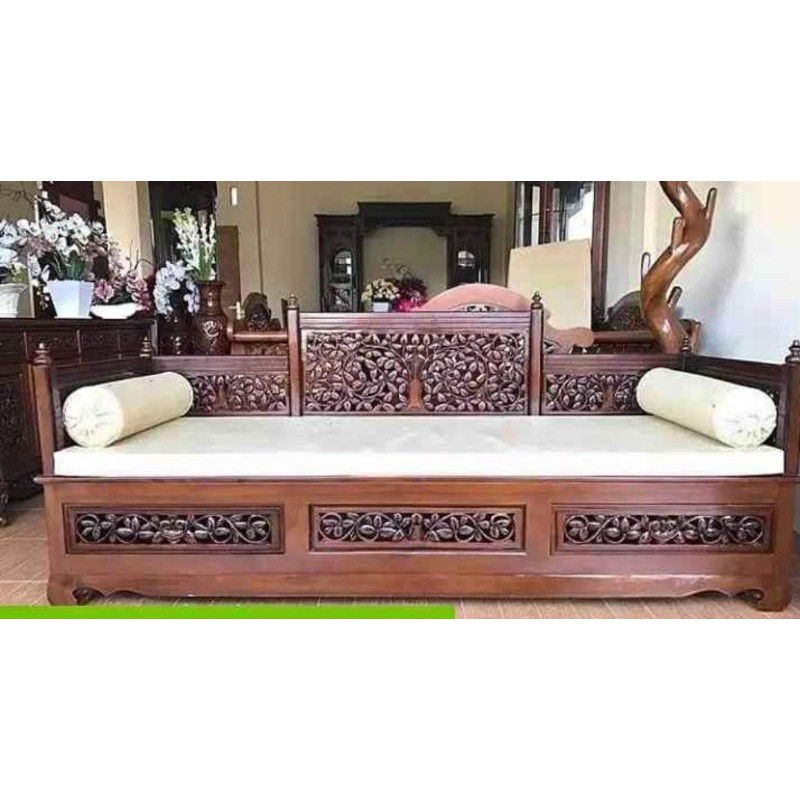 Jual Furniture bale bale daybed risban ukir kayu jati jepara | Shopee ...