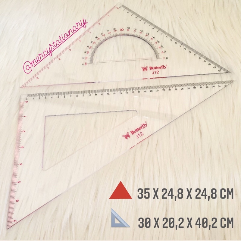 Jual Penggaris Segitiga Butterfly J12 - Triangle Ruler - Right Angle ...