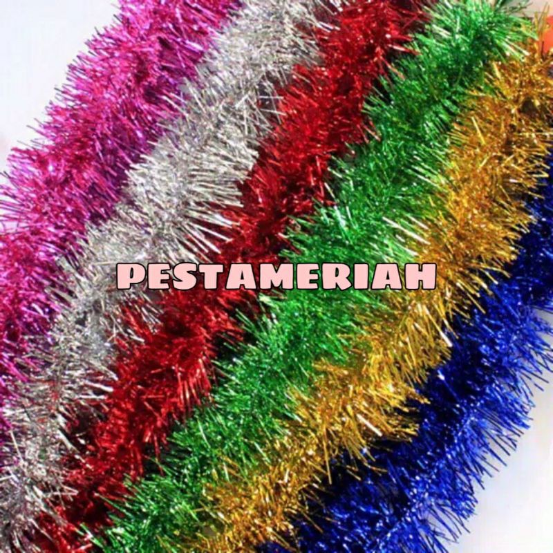 Jual SLINGER / TINSEL / RUMBAI DEKORASI / SLINGER NATAL TEBAL / SLINGER ...