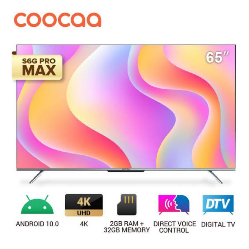 Jual COOCAA 65S6G PRO MAX LED SMART TV 65 INCH UHD 4K ANDROID 10 DVBT2 ...
