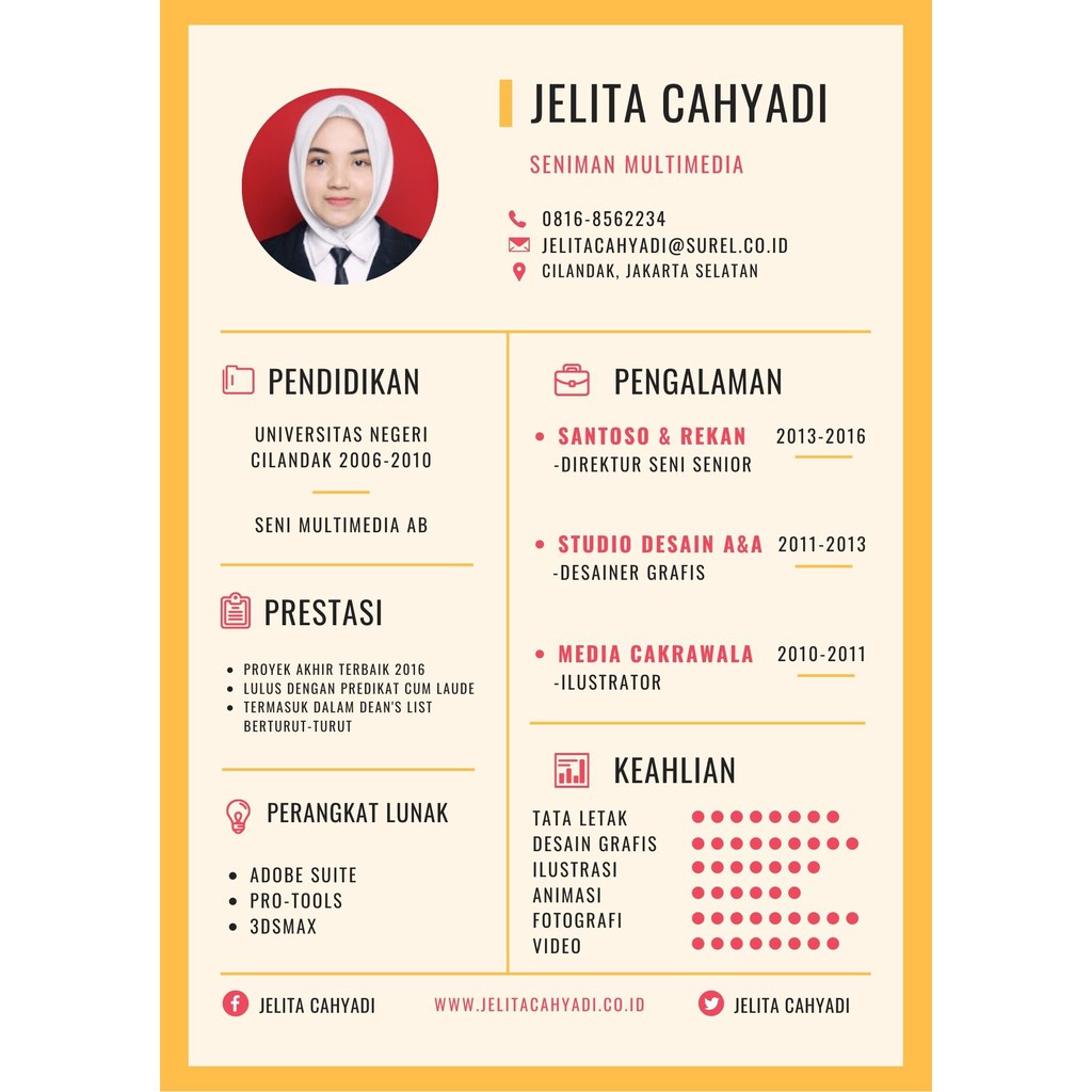 Jual DESAIN CV / RESUME / SURAT LAMARAN KERJA (B.INDO) 24 JAM MURAH ...