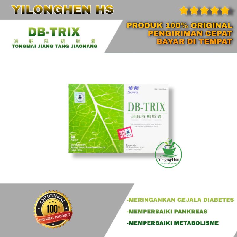 Jual DB TRIX Buchang Tongmai Jiangtang Jiaonang Obat Diabetes Kencing ...