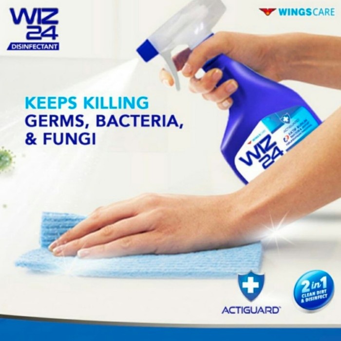 Jual Cleaner-Contact- Wiz 24 Desinfectant Spray Clean Botol Pump Active Guard 450Ml Kemenkes ...