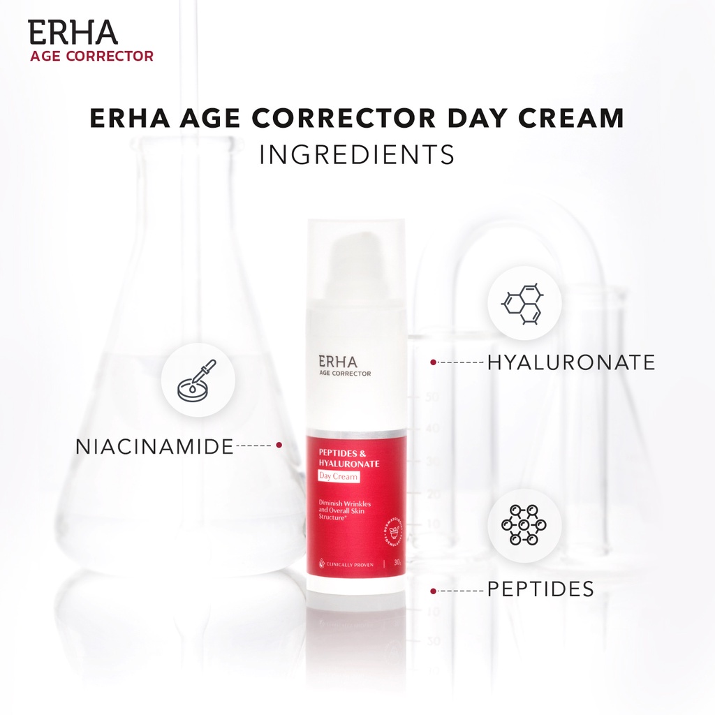 Jual ERHA Age Corrector Petides & Hyaluronate Day Cream 30g / ERHA Age ...