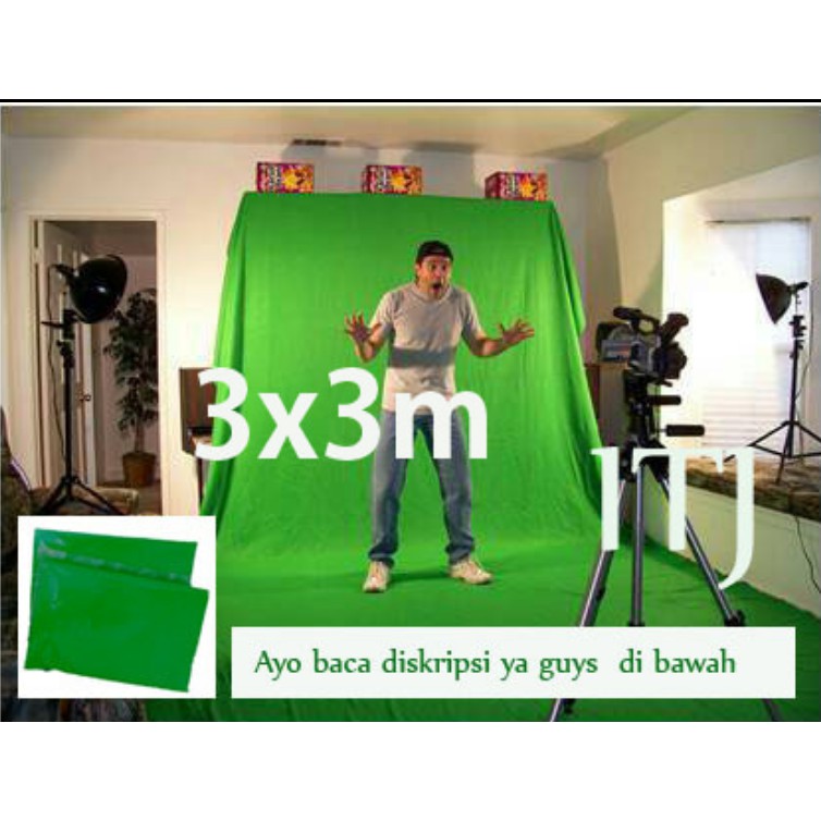 Jual Background Foto Green Screen Greenscreen backdrop | Shopee Indonesia
