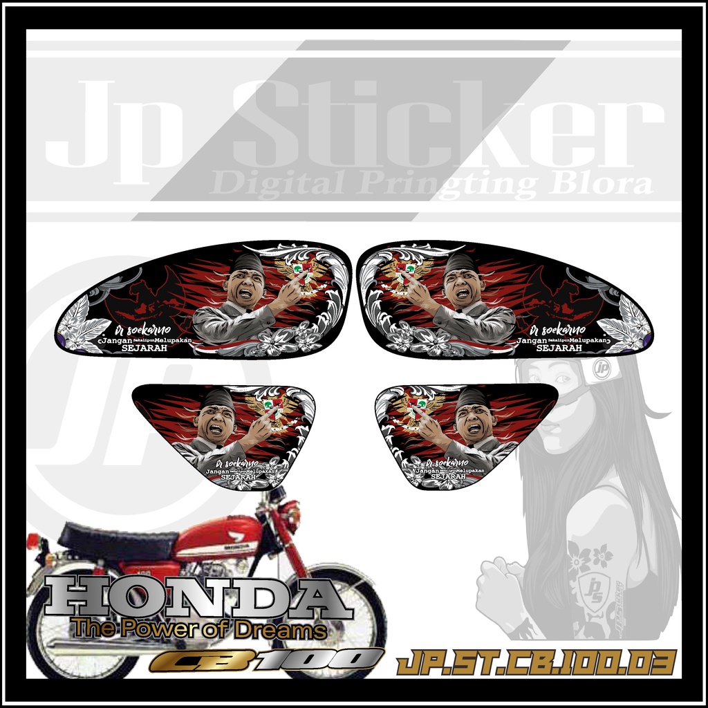 Jual Sticker Striping Cb 100 - Stiker Aksesoris Motor CB 100 Klasik ...