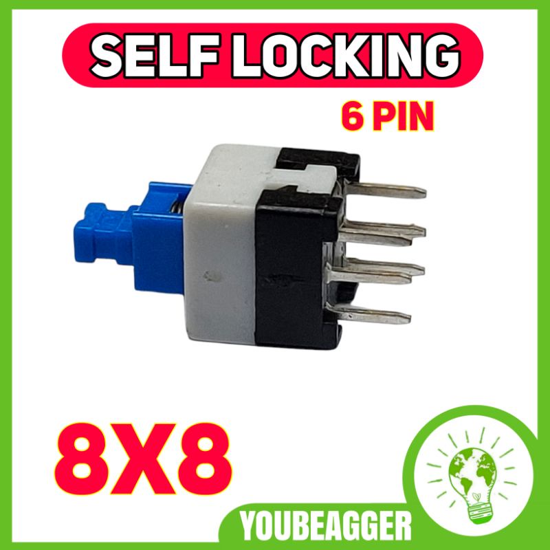 Jual Switch self locking 8x8 6 pin | Shopee Indonesia