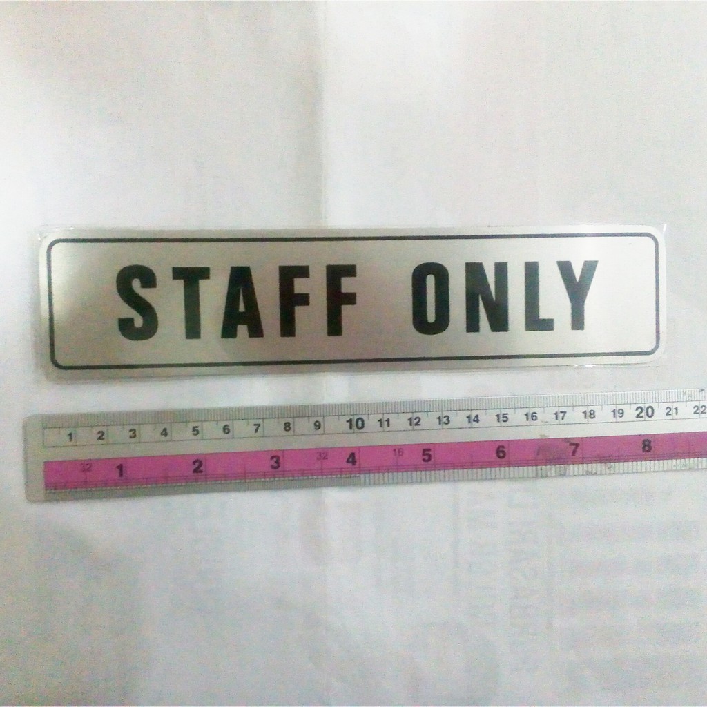 Jual sticker "STAFF ONLY" sign label bagus / stiker gambar tempel tanda ...