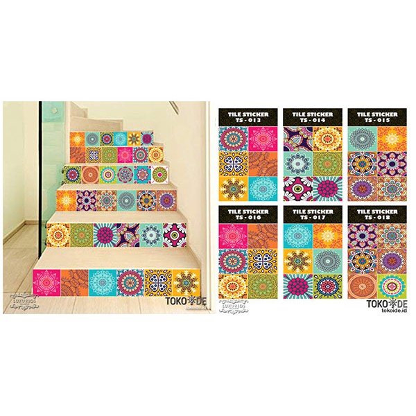 Jual TERMURAH, HANYA RP 15/CM | STIKER TANGGA | MOTIF KERAMIK | STIKER ...