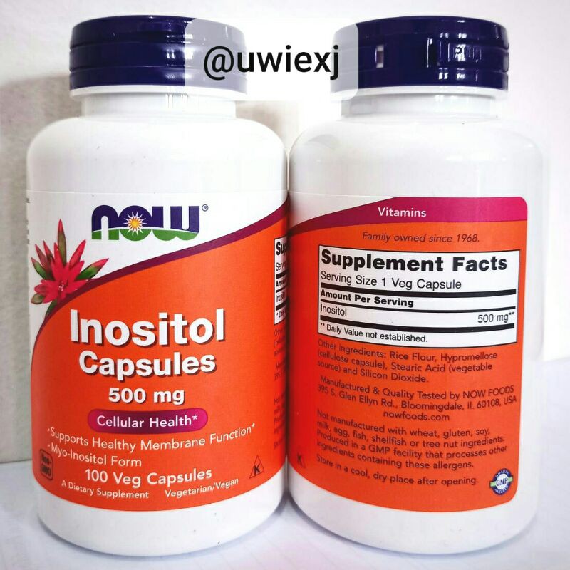 Jual Inositol 500mg / Now inositol 500mg inositol isi 100 veg caps ...