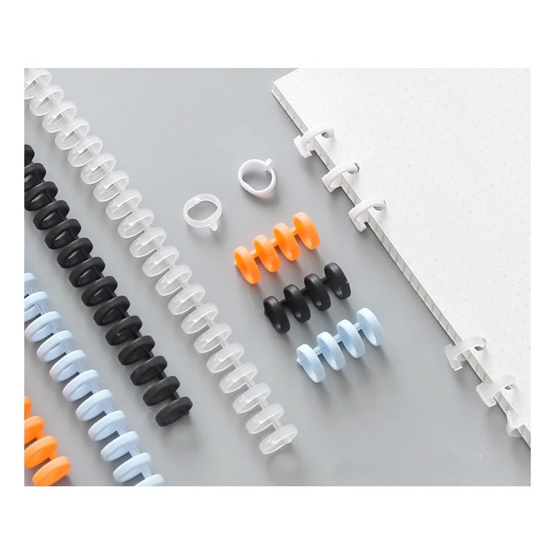 Jual DIY Ring Plastic Binder Binding Strip 30 Lubang Macaron - Plastik ...
