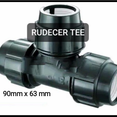 Jual sambungan fitting pipa hdpe reducer tee 90mm x 63mm | Shopee Indonesia