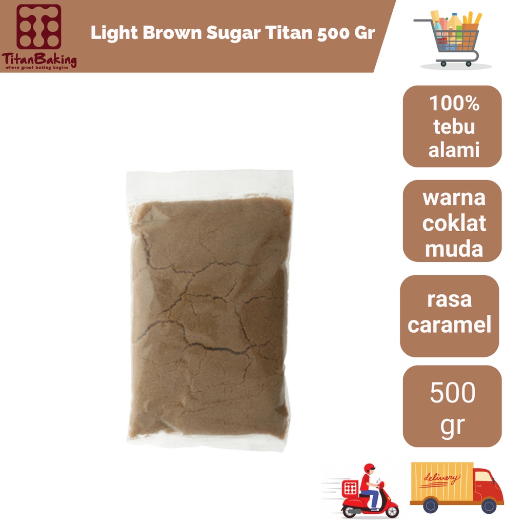 Jual Light Brown Sugar merk Titan 500 gram | Shopee Indonesia
