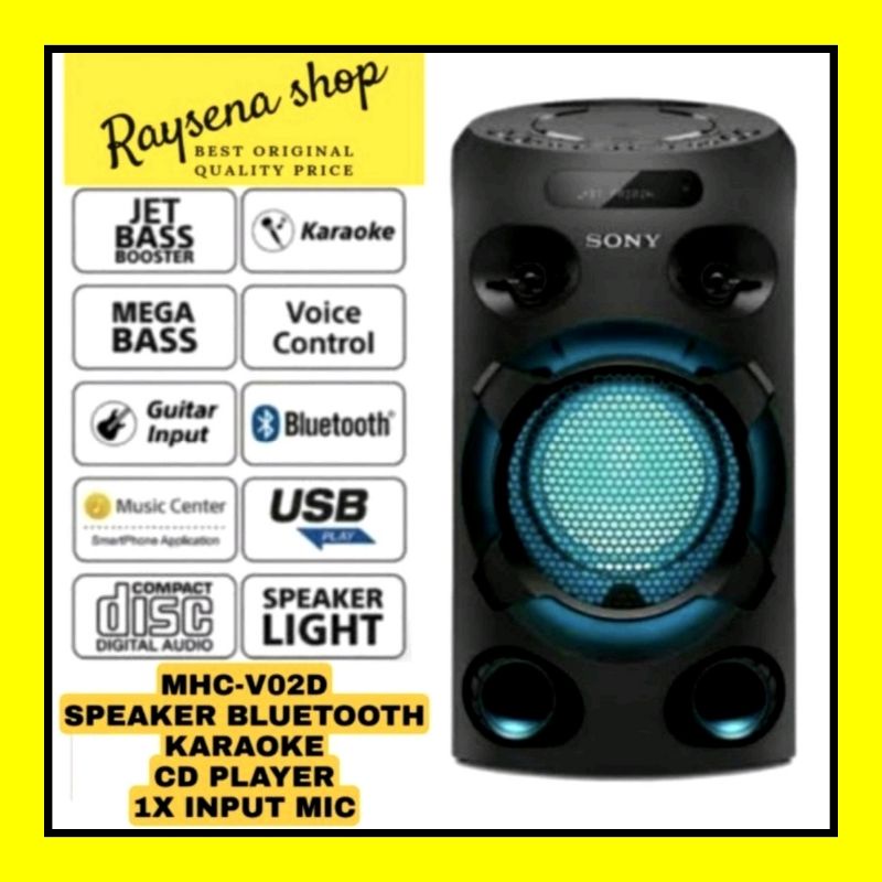 Jual Sony MHC-V02 / MHCV02 / MHC-V02D Bluetooth hifi karaoke | Shopee ...