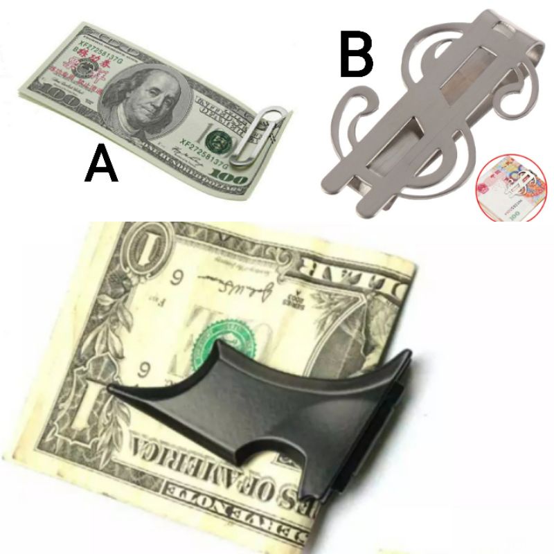 Jual Money Paper Clip Stainless Steel Lucu Unik Simple Praktis ...