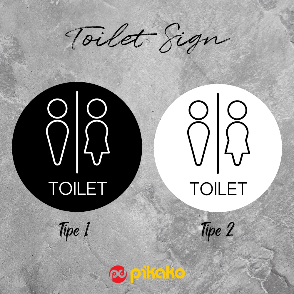Jual Sign Board Signage Acrylic Papan Akrilik Toilet Kamar Mandi ...