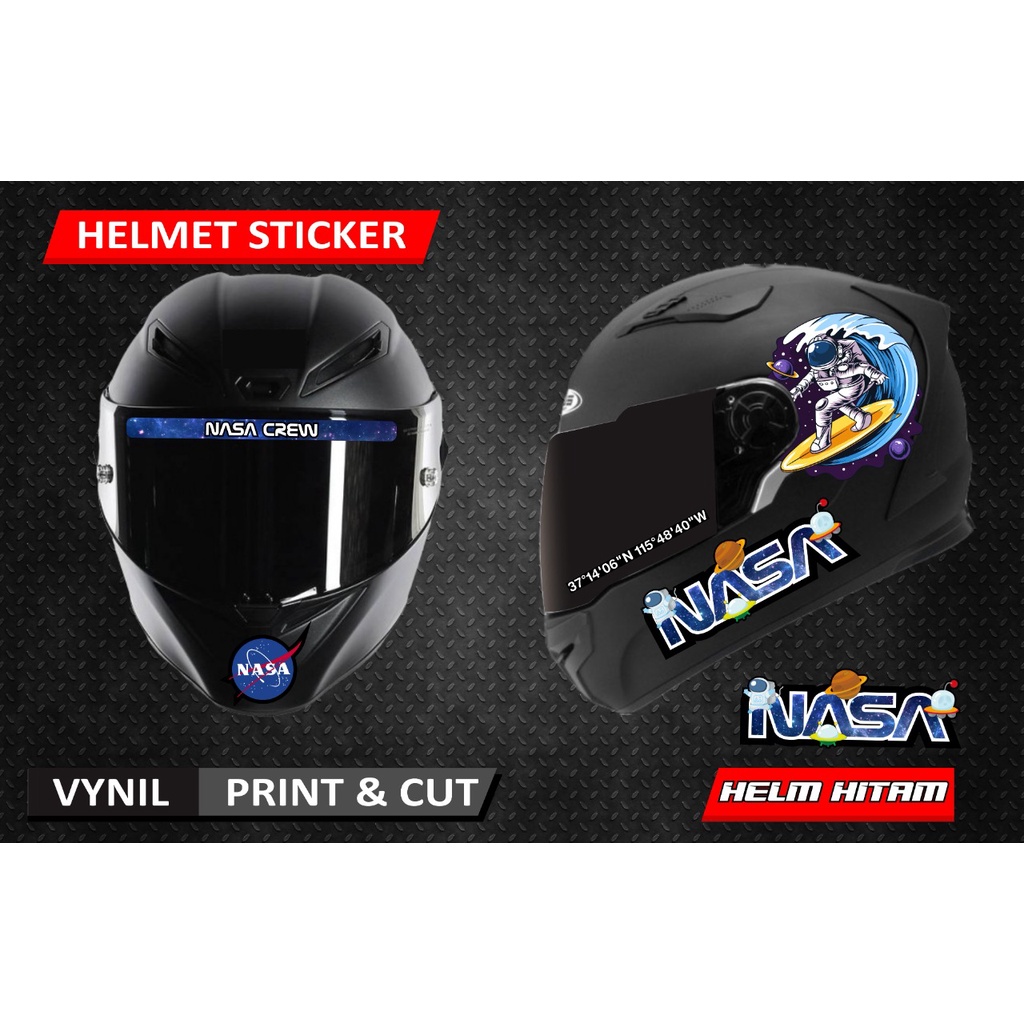 Jual Stiker helm Nasa / sticker HELMET NASA / NASA CREW PRINT AND CUT ...