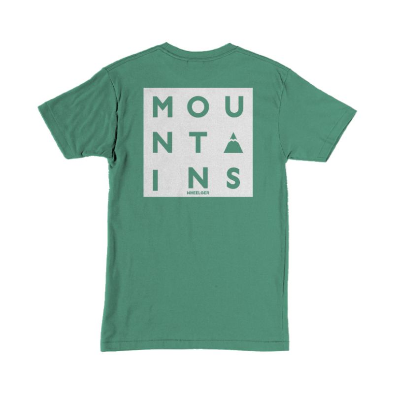 Jual Wheelger Mountain Block Tshirt - Green (KAOS GUNUNG) | Shopee ...