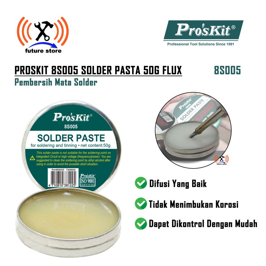 Jual PROSKIT 8S005 50G FLUX - SOLDER PASTA - MINYAK SOLDER - FLUX ...