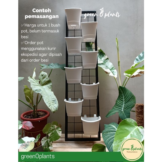 Jual Pot Tanaman Kait Gantung Vertikal Vertical Garden TIP S Putih ...