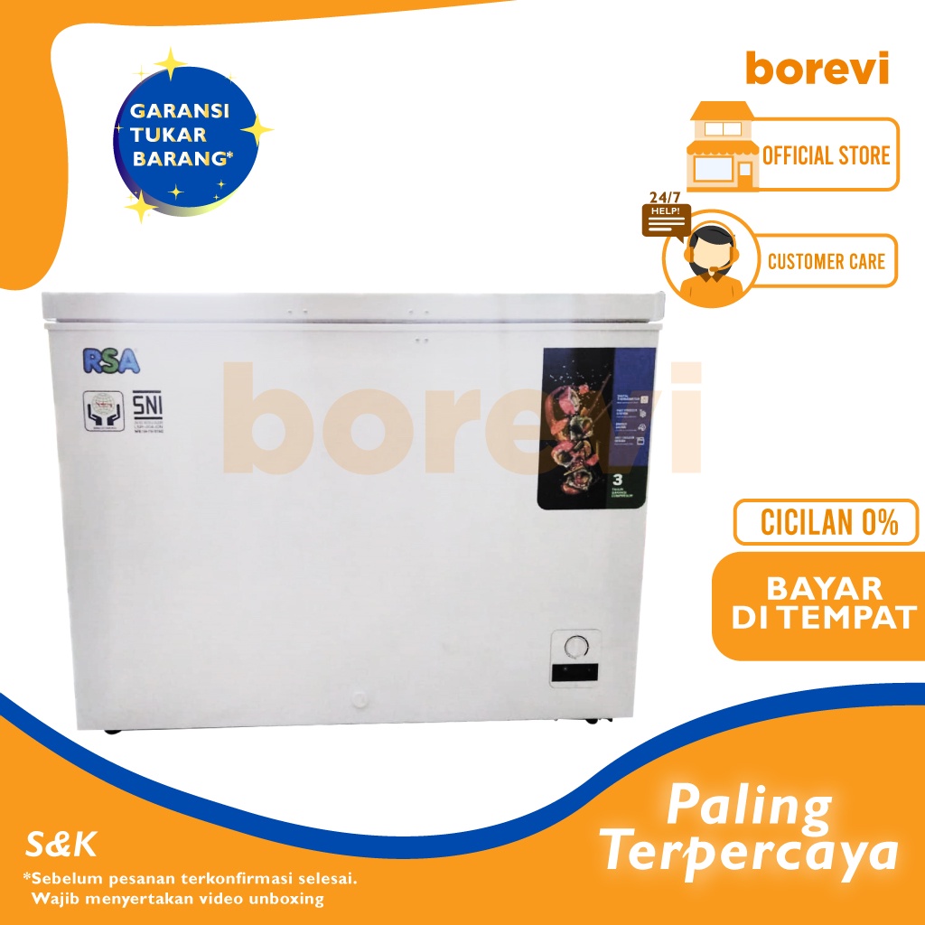 Jual CHEST FREEZER RSA CF-310 / LEMARI PEMBEKU 300 LITER CF310 | Shopee ...