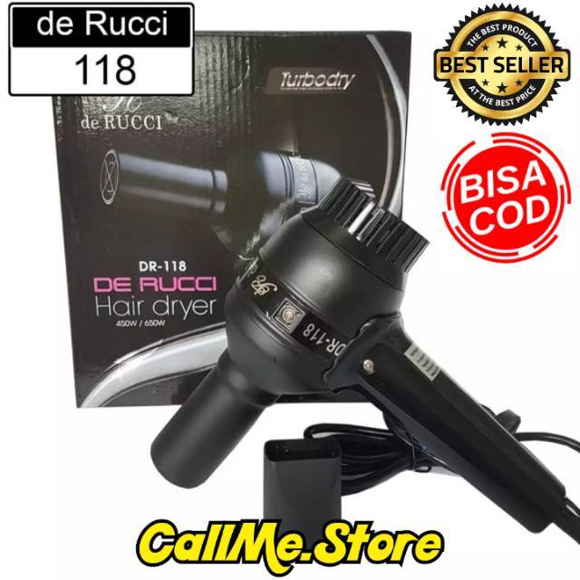 Jual Hair Dryer De Rucci Tipe DR-118 100% Original !!! | Shopee Indonesia