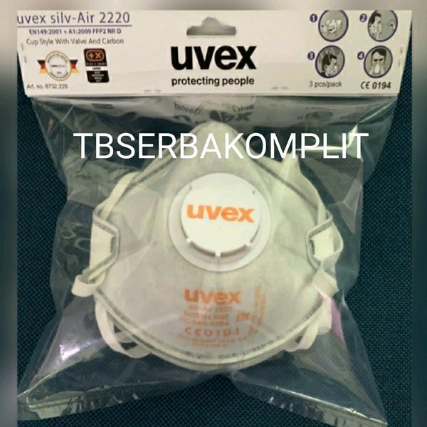 Jual Masker N95 Anti Virus Corona UVEX 2220 NIOSH with valve FFP2 ...
