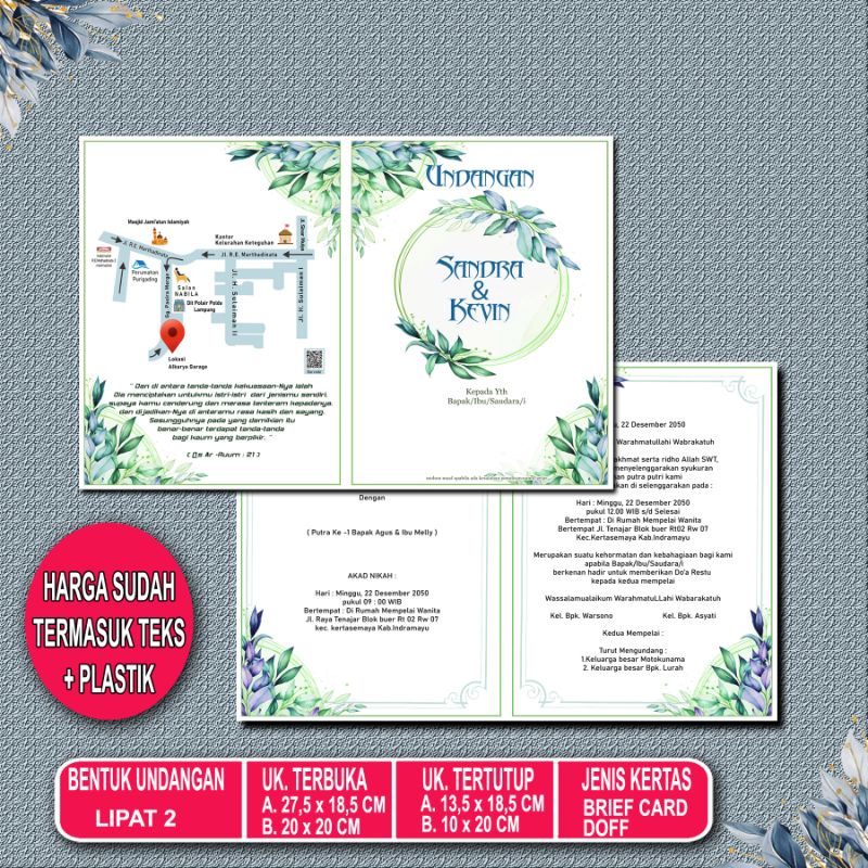 Jual Undangan Pernikahan / Khitan Custom Rustic Model 5 | Shopee Indonesia
