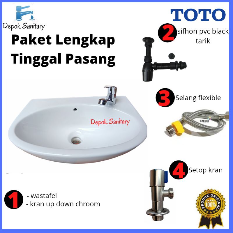 Jual Paket wastafel toto lw246/ wastafel cuci tangan/ washtafel ...