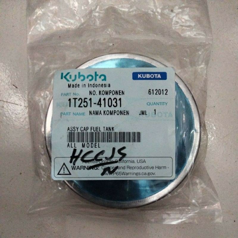 Jual cap fuel tank/tutup tanki solar mesin diesel KUBOTA RD 85(asli ...