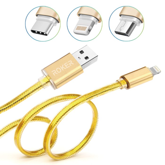 Jual ROKER Kabel data /Charger/ Casan Elegant Metal Type c | Shopee ...