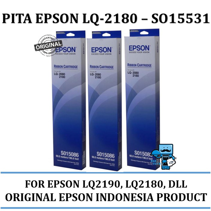 Jual Pita Original Epson Ribbon Pack Dot Matrix LQ-2180 - SO15531 ...
