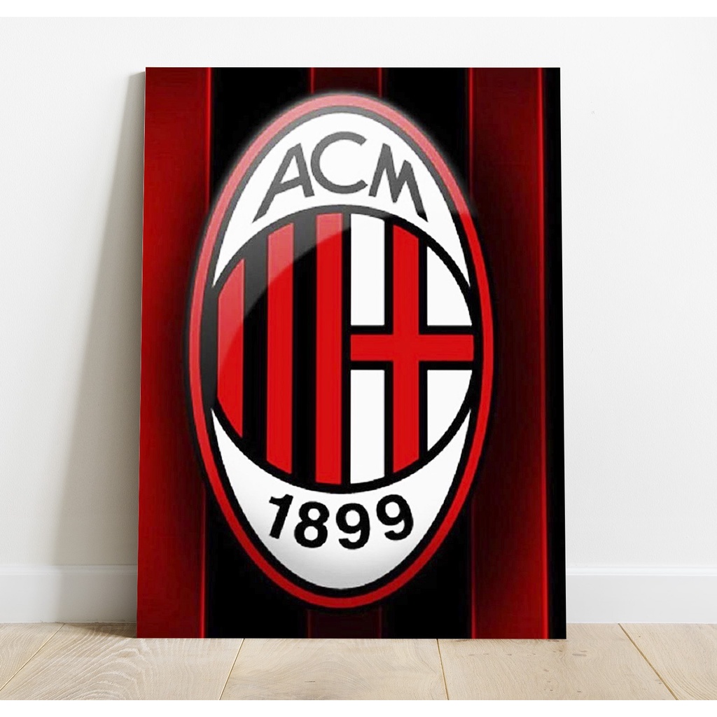 Jual Poster AC Milan Football Club FC Sepak Bola ACM 1899 Logo Dekorasi ...