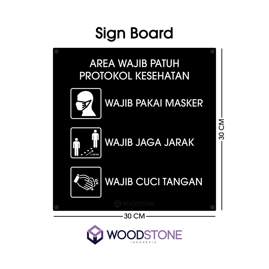 Jual Sign Board Prokes - Dekorasi Toko Kios Mall Counter - Signage ...