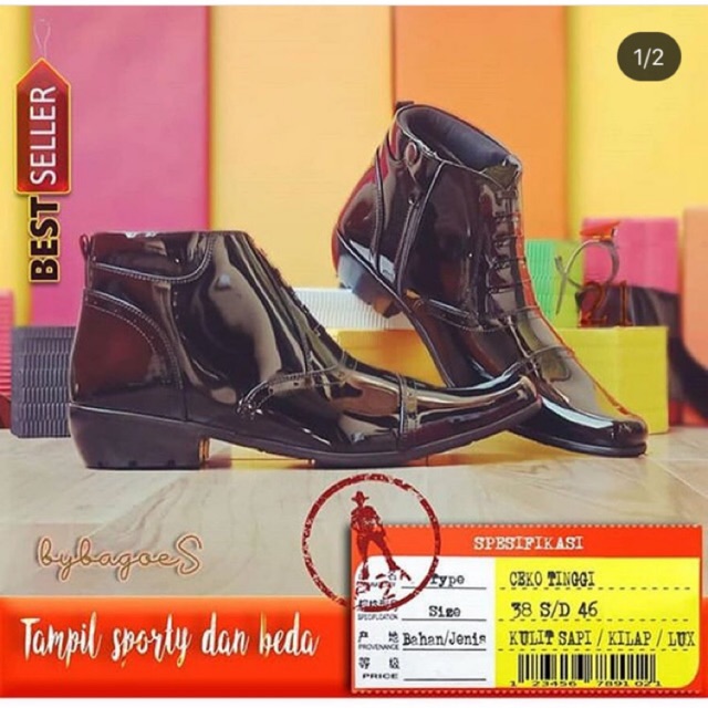 Jual sepatu PDH ceko tinggi pria merk P21 | Shopee Indonesia