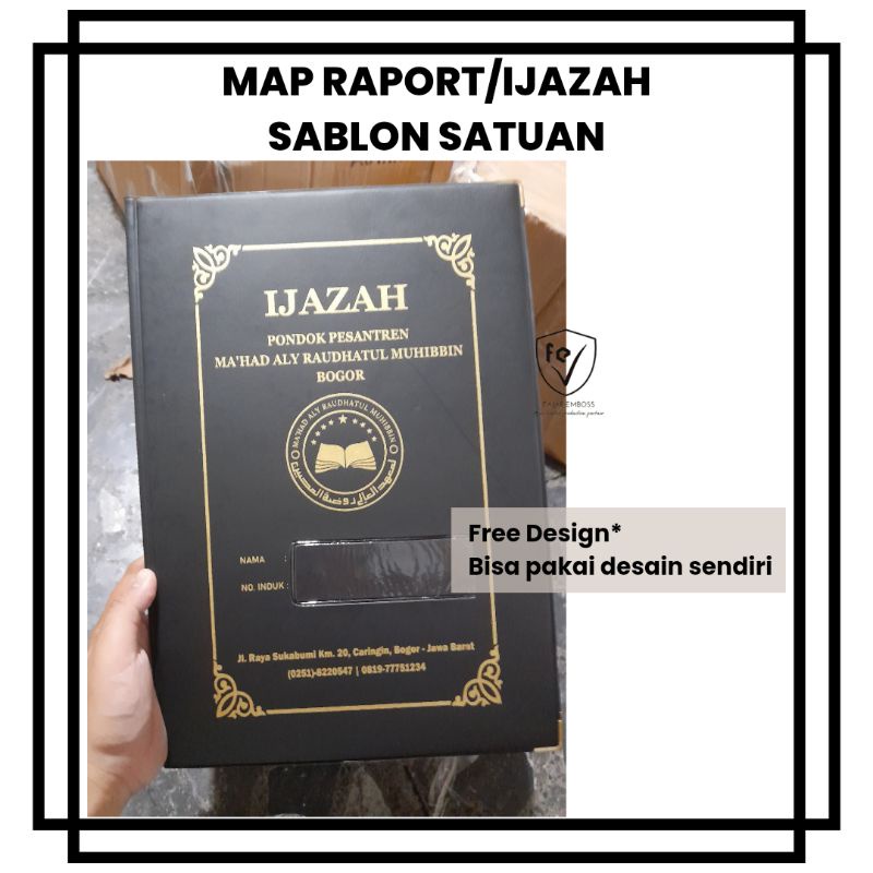 Jual (SATUAN) MAP RAPORT IJAZAH CUSTOM SABLON SATUAN | Shopee Indonesia