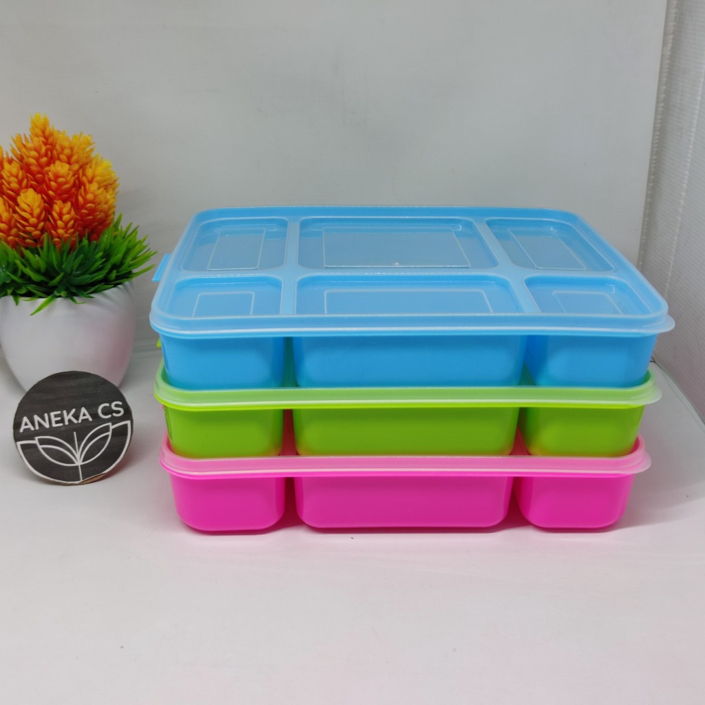 Jual Clio Lunch Box Bento - Kotak Bekal - Kotak Makan Catering 6 Sekat | Shopee Indonesia