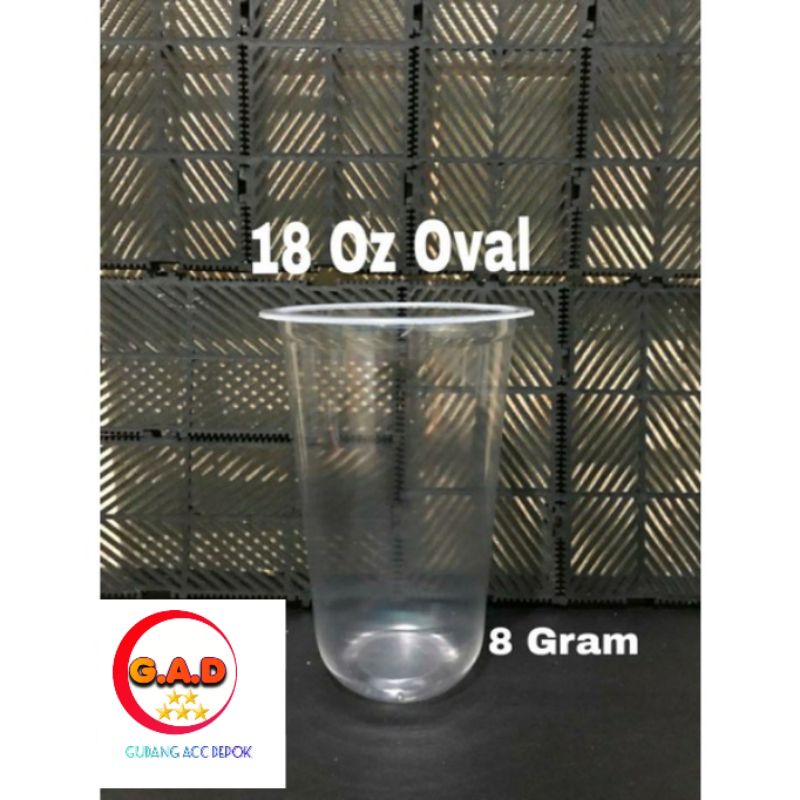 Jual Gelas Plastik Plastic Cup 18 oz / Gelas pp 18oz 8Gram isi 50 buah ...