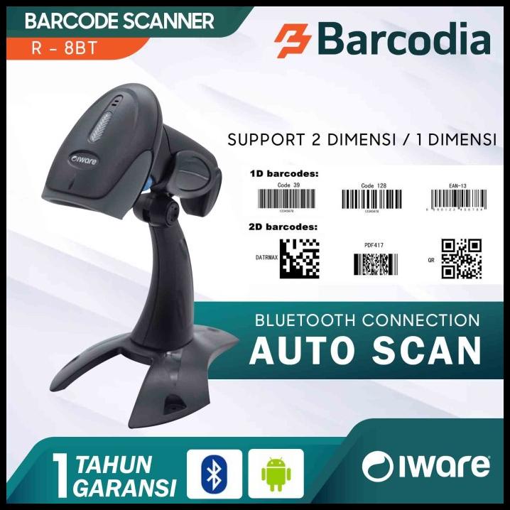 Jual Wireless Bluetooth 2D Laser Barcode Scanner Iware (Android,Ios ...