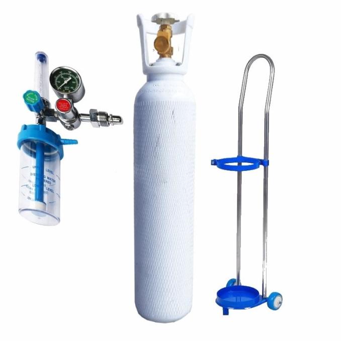 Jual TABUNG OKSIGEN + ISI + TROLI + REGULATOR OKSIGEN SIAP PAKAI | Shopee Indonesia