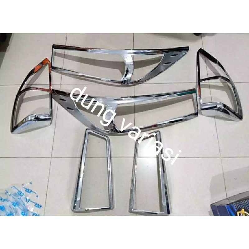 Jual paket garnish depan belakang all new innova reborn 2016 carbontivo chrome hitam jsl ...